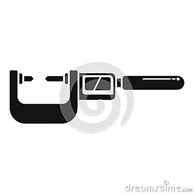 Electronic Digital Micrometer Icon Simple Vector. Metal Exact ...
