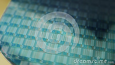 Electronic Machine. Silicon Wafer at Advanced Semiconductor Foundry ...