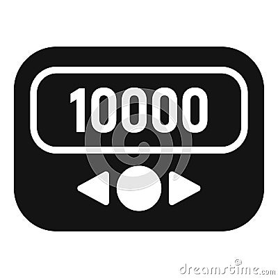 Electronic Pager Showing Number 10000 Icon Simple Style Stock Photo ...