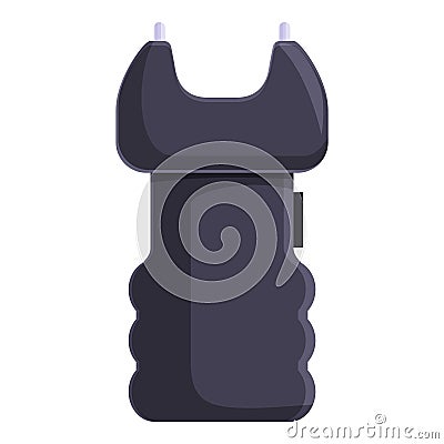 Electroshock Weapon Discharging Electric Current Cartoon Vector ...
