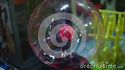 Electrostatic Plasma Sphere Called Tesla Ball Making Electric Arcs ...