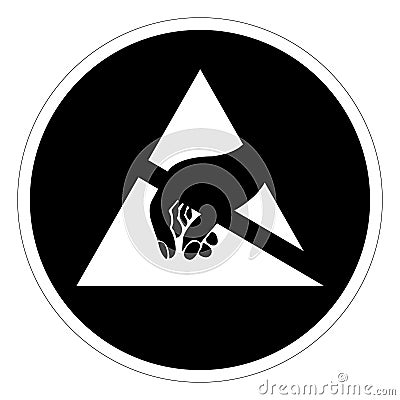 Electrostatic Sensitive Device (ESD) Symbol Sign, Vector Illustration ...