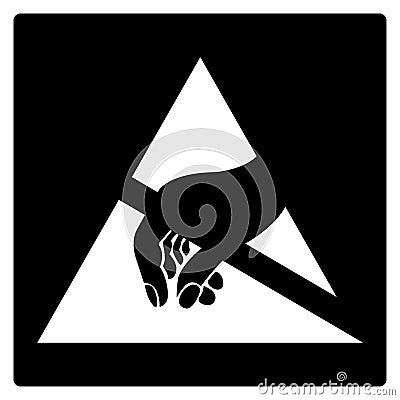 Electrostatic Sensitive Device (ESD) Symbol Sign, Vector Illustration ...