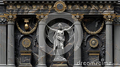 Elegant Frame Border Background With Judge Concept Featuring Classical ...