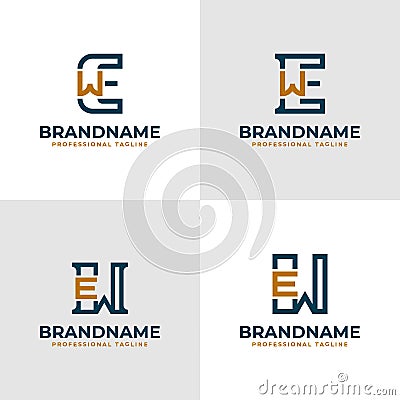 Elegant Letters EW And WE Monogram Logo, Suitable For Business With EW ...