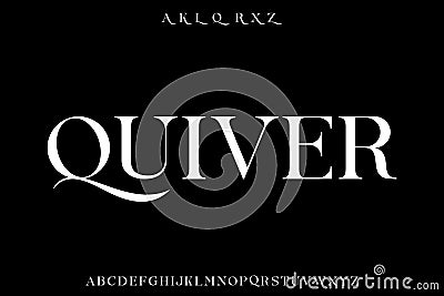 High Contrast Serif Display Font Vector With Alternate. Elegant Luxury ...