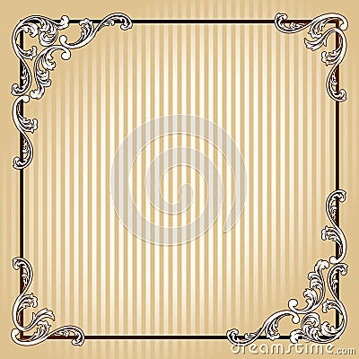 Elegant Square Vintage Sepia Frame Stock Image - Image: 11292331