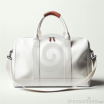 Elegant White Duffle Bag, Style Meets Functionality Stock Photo ...