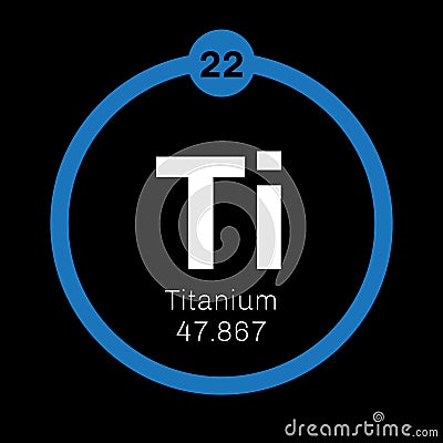 Elemento químico Titanium stock de ilustración. Ilustración de ciencia ...