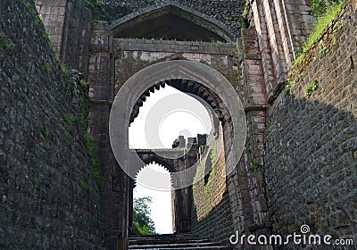 Elephant Gate Of Mandav Fort City India Royalty-Free Stock Photo ...