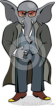Elephant Mobster Royalty Free Stock Image - Image: 17842676