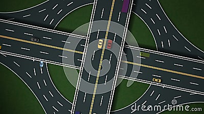 Elevated Road Junction and Interchange Overpass Stock Footage - Video ...