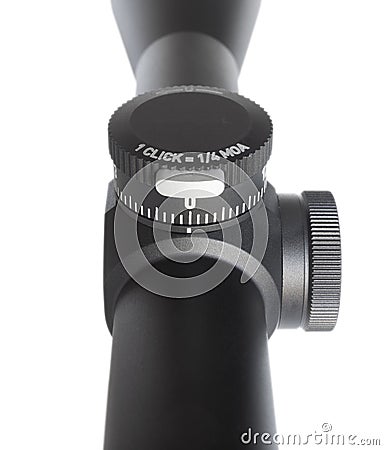 Elevation Adjustment On A Rifle Scope Stock Photo | CartoonDealer.com ...
