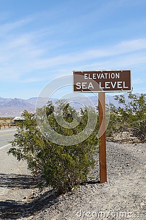 Elevation Sea Level Sign Stock Photo | CartoonDealer.com #18745152