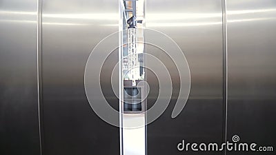 Elevator Doors Open. Opening the Door is an Elevator Stock Video ...
