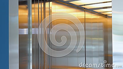 The Elevator Doors Open. Opening the Door is an Elevator Stock Video ...