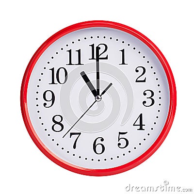 Eleven O'clock On A Round Dial Stock Photo - Image: 39028271