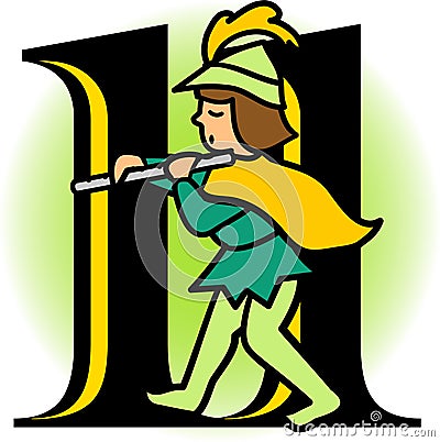 Eleven Pipers Piping/eps Cartoon Vector | CartoonDealer.com #3564007