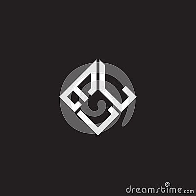 ELL Letter Logo Design On Black Background. ELL Creative Initials ...