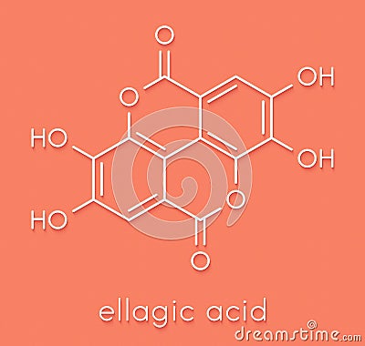 Ellagic Acid Dietary Supplement Molecule. Skeletal Formula. Stock Image ...