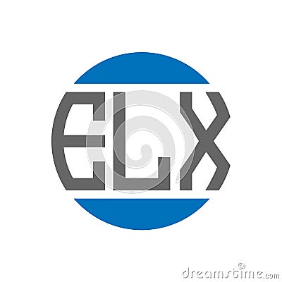 ELX Letter Logo Design On White Background. ELX Creative Initials ...