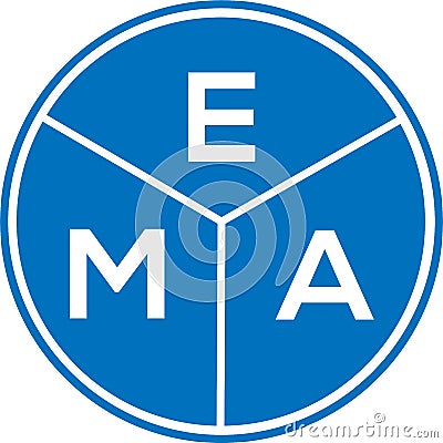 EMA Letter Logo Design On White Background. EMA Creative Circle Letter ...