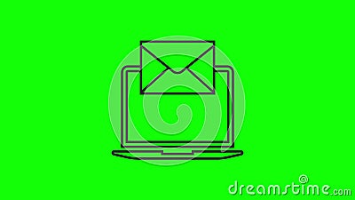 Email Icon Animation. Email Envelope Loop Animation with Alpha Channel ...