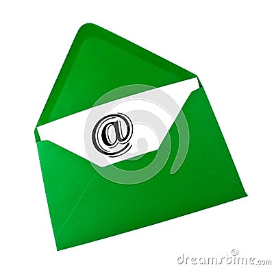 Email Symbol In Green Envelope Stock Photography | CartoonDealer.com ...