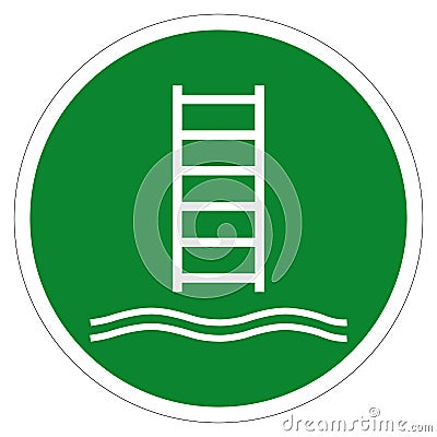 Embarkation Ladder Symbol Sign, Vector Illustration, Isolate On White ...