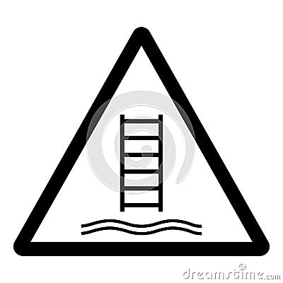 Embarkation Ladder Symbol Sign, Vector Illustration, Isolate On White ...