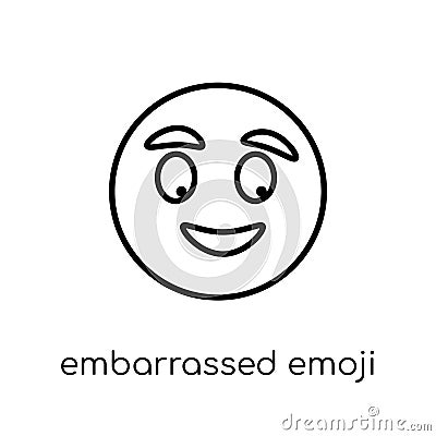 Embarrassed Emoji Icon From Emoji Collection. Vector Illustration ...