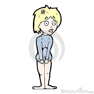 Embarrassed Woman Cartoon Vector Illustration | CartoonDealer.com #38088084