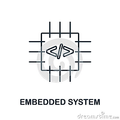 Embedded System Line Icon. Monochrome Simple Embedded System Outline ...