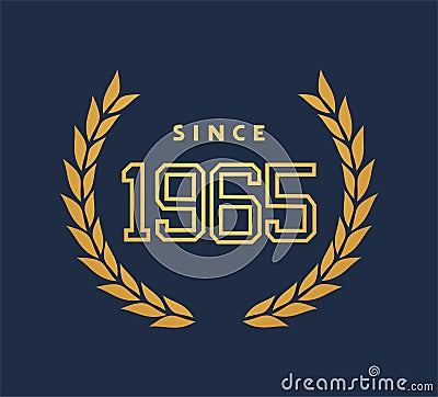 Since 1965 Emblem Cartoon Vector | CartoonDealer.com #292580161