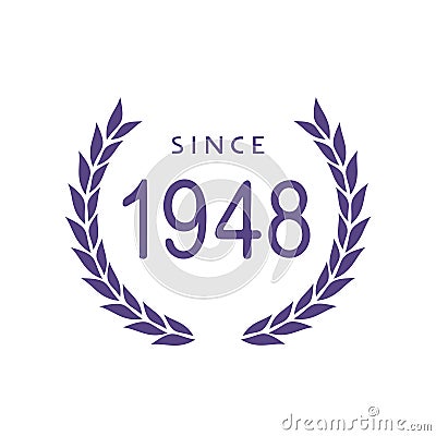 Since 1948 Emblem Design Vector Illustration | CartoonDealer.com #314199396