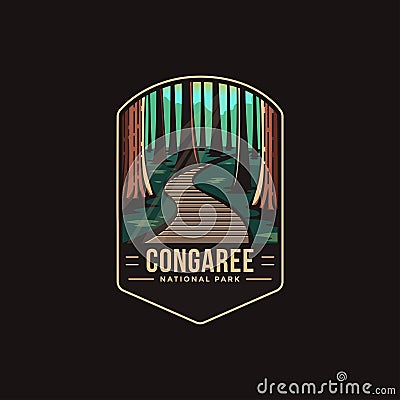 Emblem Patch Logo Illustration Of Congaree National Park ...