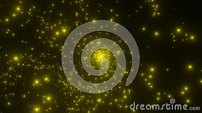 Emergence and Spread of Yellow Particles from Center. Explosion of ...