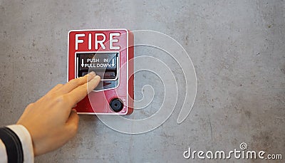 Emergency Of Fire Alarm System Notifier Or Alert Or Bell Warning ...