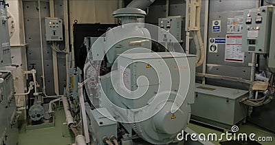 Emergency Generator Room on Board of Ship Stock Footage - Video of ...