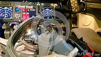 Emergency Mask In Cockpit Boeing 737 Royalty-Free Stock Image ...
