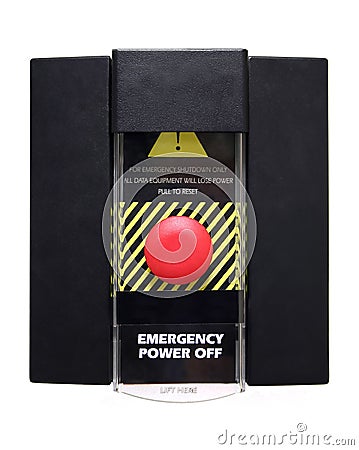 Emergency Power Off Or Panic Button - Isolated Stock Photography ...