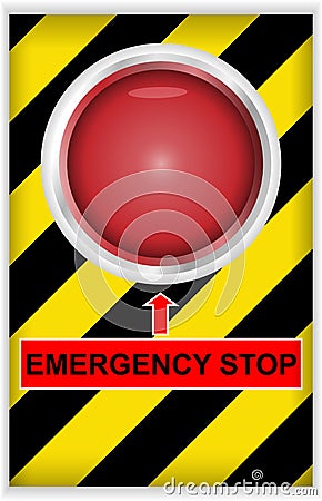 Emergency Stop Button Vector Illustration | CartoonDealer.com #23190262