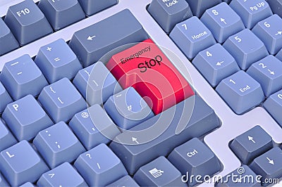 Emergency Stop On A Computer Keyboard Royalty-Free Stock Photography ...