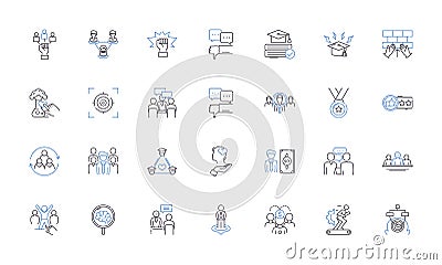 Emerging Guidance Line Icons Collection. Innovation, Progression ...