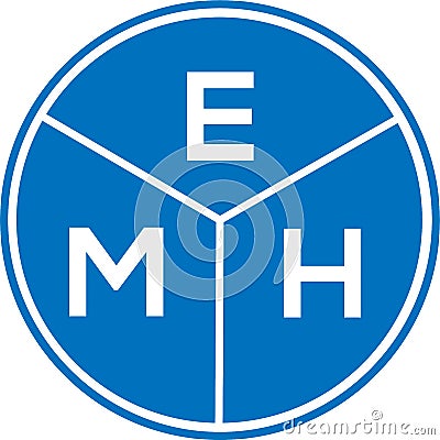EMH Letter Logo Design On White Background. EMH Creative Circle Letter ...