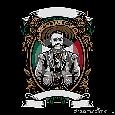 Emiliano Zapata Cartoon Vector | CartoonDealer.com #163483073