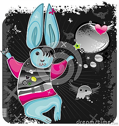 Emo Rabbit 2 Stock Photo - Image: 5542610