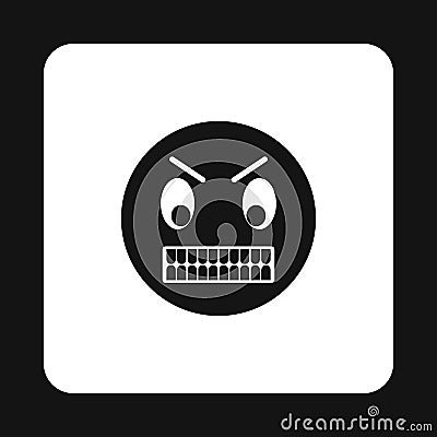Emoticon In Anger Icon, Simple Style Royalty-Free Stock Photography ...