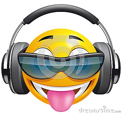 Emoticon DJ Royalty Free Stock Image - Image: 25935166