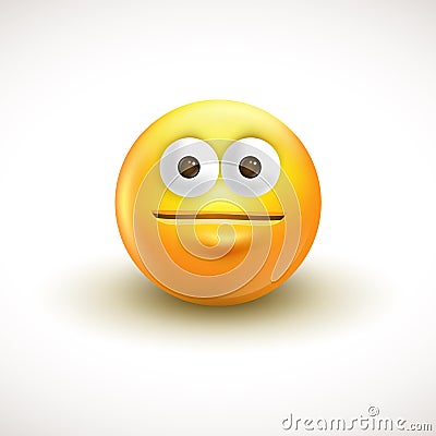 Emoticon Face With Rolling Eyes Vector Illustration | CartoonDealer.com ...